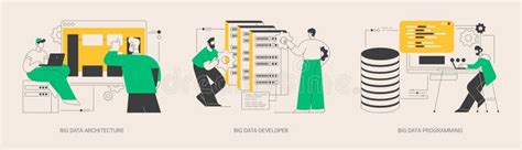 Database Storage Abstract Concept Vector Illustrations Stock Vector Illustration Of Green