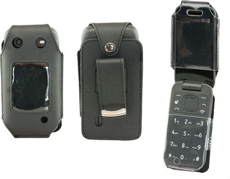 Caseroxx Leather Case With Belt Clip Compatible With Nokia 2660 Flip