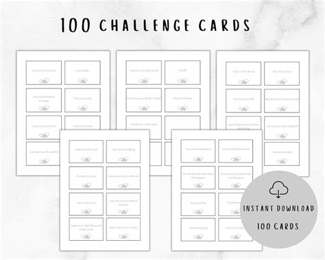Sex Challenges Printable Couple Intimacy Game To Explore Your Fetishes And Kinks In The