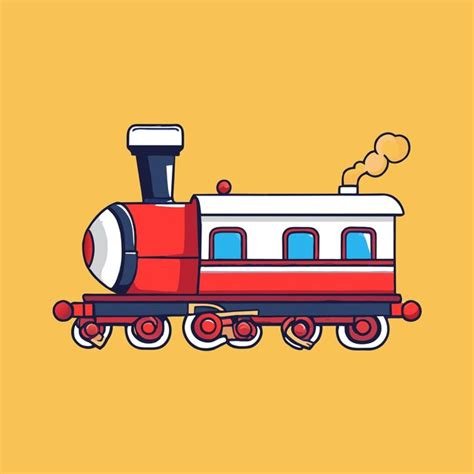 Cute Train Background Art H Premium Ai Generated Vector
