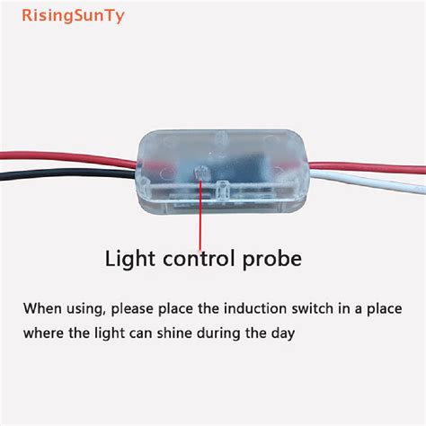 RisingSunTy Light Sensor Switch Only Work In Night Automatic Auto On Off Photocell Street