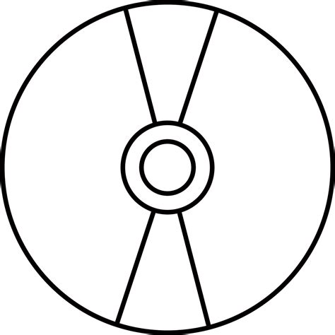 Isolated Cd Icon Or Symbol In Black Outline 24158870 Vector Art At Vecteezy