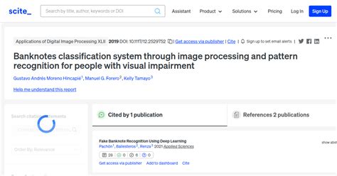 Banknotes Classification System Through Image Processing And Pattern Recognition For People With