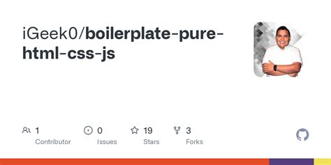 github igeek0 boilerplate pure html css js
