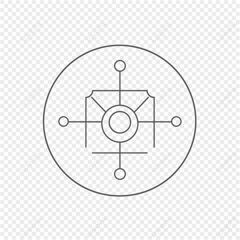 An Icon Of A Diagram In An Empty Circle Vector Front Centered Png