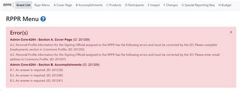 submission errors and warnings for multi projects