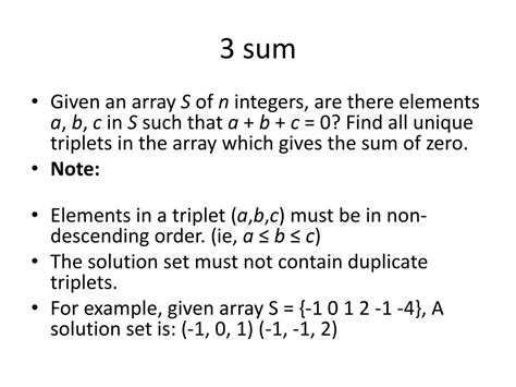 Ppt 4 Sum 3 Sum 3 Sum Closest And 2 Sum Powerpoint Presentation