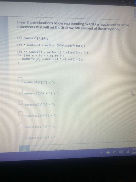 solved 2 0 1 point given the code below which of the