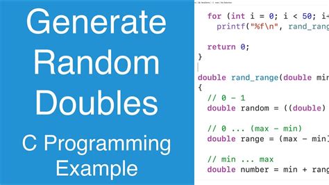 How To Generate Random Double Numbers C Programming Example Youtube