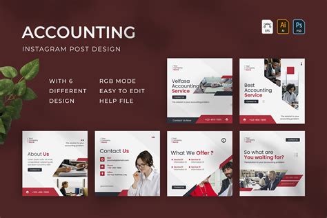 Accounting Instagram Post Graphic By Vuniratemplate · Creative Fabrica