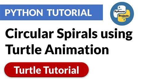 Circular Spirals Using Turtle Animation Turtle Python Tutorial