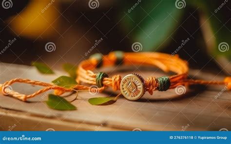 Ornate Wristband Symbolizes Indian Culture Spirituality Accuracy