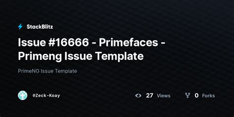 Issue 16666 Primefaces Primeng Issue Template Stackblitz