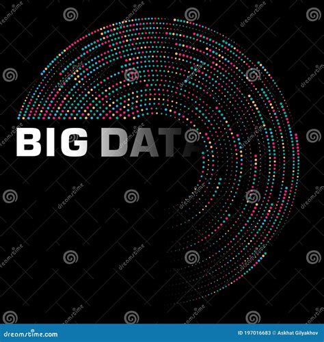big data visualization dynamic radial cluster path multicolor points