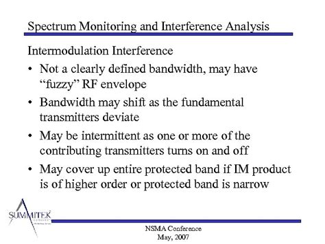 Spectrum Monitoring And Interference Analysis James West Senior
