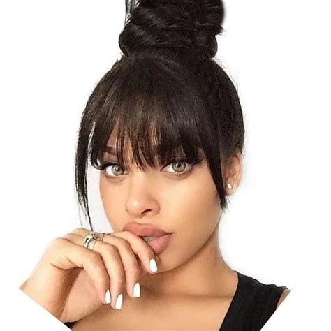 100 Brazilian Human Hair Bangs Straight Clip In For Women Surprisehair