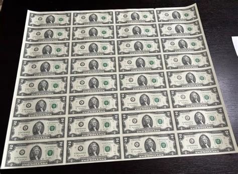 2013 Ft Worth Tx 2 Dollar 32 Note Sheet Uncut Shipped In Sealed Tube