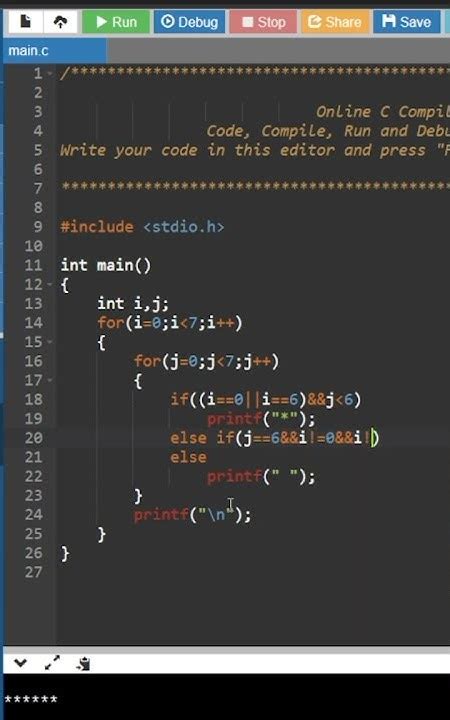4 Programming For Beginners C Language Pattern Printing💫 Alphabet D Using C Code