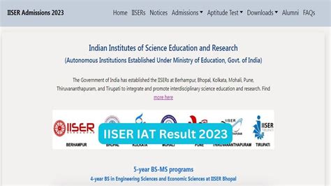 Iiser Iat Result 2023 Releasing Today Details Here