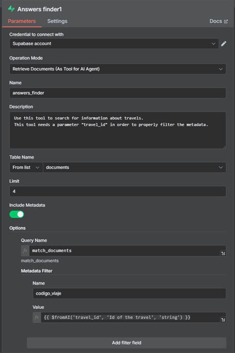 Supabase Vectore Store Metadata Filtering Fromai Function Questions N8n Community
