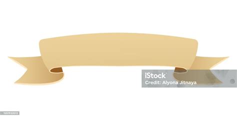 양피지 두루마리 리본 흰색 배경에 분리된 만화 스타일의 오래된 빈티지 배너 게임 Ui 요소 벡터 그림 가장자리에 대한 스톡 벡터 아트 및 기타 이미지 Istock