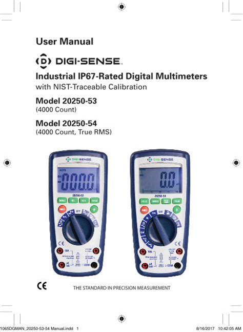Pdf With Nist Traceable Calibration Cole Parmer · With Nist Traceable Calibration Model