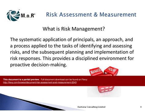 Risk Assessment And Measurement Ppt Slide Deck