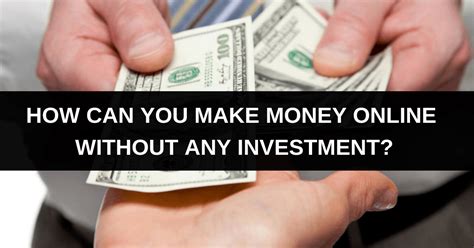 how can you make money online without any investment chris mitty