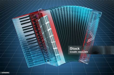 디지털 아코디언 청사진의 시각화 3d Cad 모델 3d 렌더링 0명에 대한 스톡 사진 및 기타 이미지 0명 3차원 형태 개념 Istock