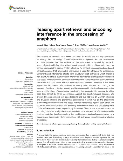 pdf teasing apart retrieval and encoding interference in the