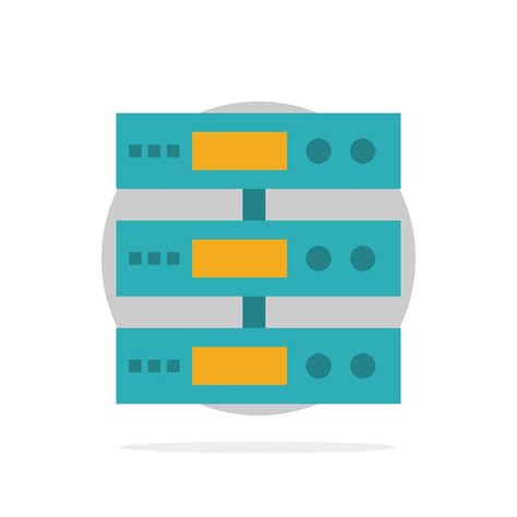 Server Data Storage Cloud Files Abstract Circle Background Flat Color Icon 14579391 Vector Art