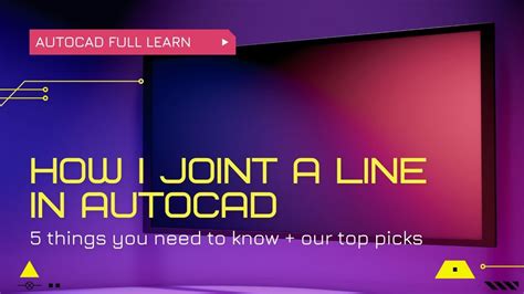 How I Joint A Line In Auto Cad Joining Lines In AutoCAD Autocad For Begginers Autocad YouTube