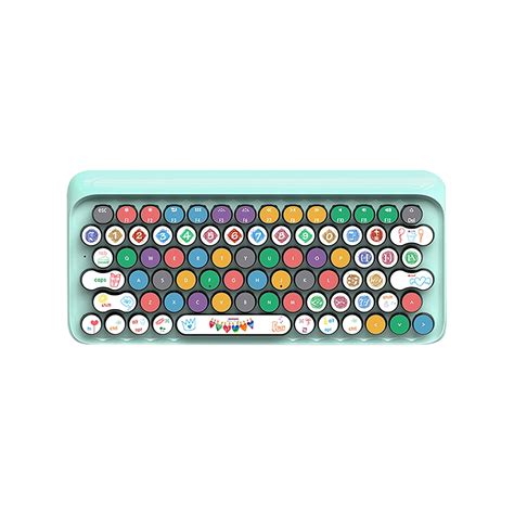 Girl Gaming Keyboard Universal Round Keycap 104 Keys Creative Cute Pattern Desktop Keyboard