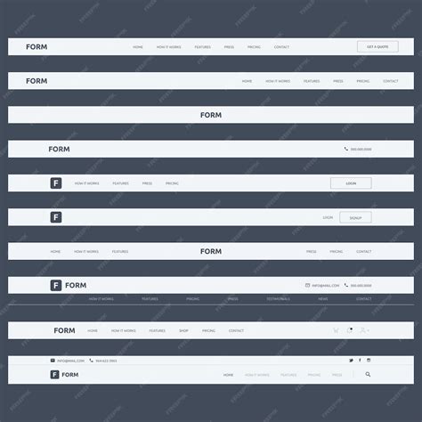 Premium Psd Website Navigation Bar Layout Customization File