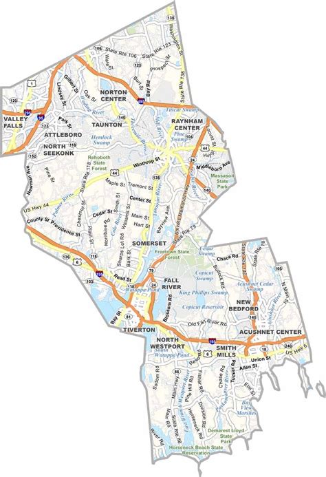 Middlesex County Map Massachusetts Us County Maps