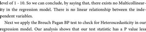 Shows That All The VIF Values Of The Variables Are Within The Threshold Download Table