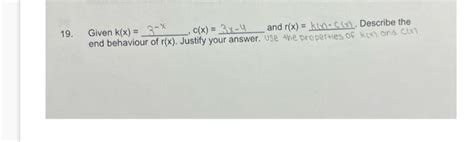 solved 9 given k x 3−x c x and r x k x ⋅c x 3x−4