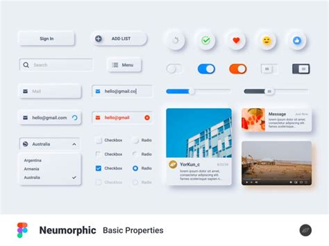 Neumorphic Shadow UI Pack Web Design App Design Ui Design