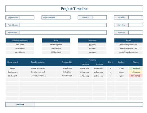 Free Stakeholder Analysis Template Excel