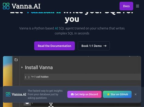 Vanna Ai Vanna Paquete Python Para Generar Sql Rápidamente Con Ia