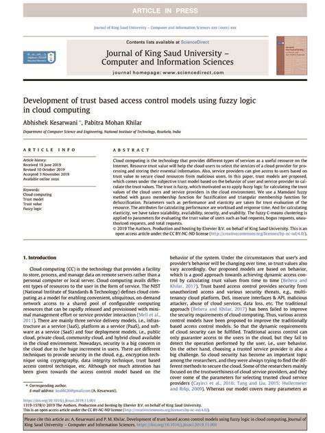 development of trust based access control models using fuzzy logic in