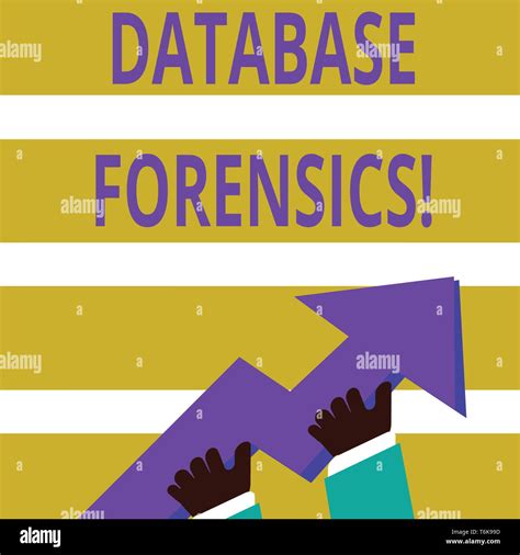 writing note showing database forensics business concept for