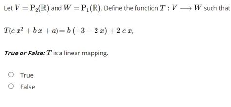 Solved Let V P R And W P R Define The Function T V W Chegg Com