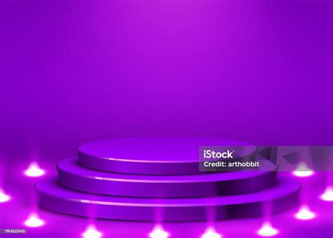 스포트라이트와 조명 추상 라운드 연단 시상식 컨셉 무대 배경 0명에 대한 스톡 벡터 아트 및 기타 이미지 0명 3차원 형태