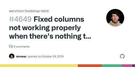 Fixed Columns Not Working Properly When Theres Nothing To Scroll · Issue 4649 · Wenzhixin