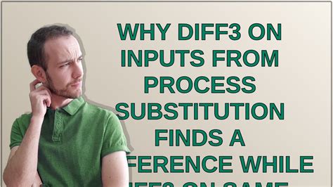 Why Diff3 On Inputs From Process Substitution Finds A Difference While Diff3 On Same Data In