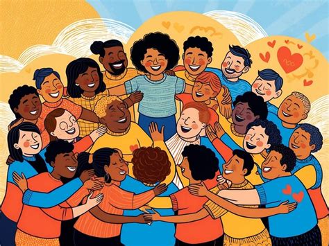 Community Support Teamwork Premium Ai Generated Image