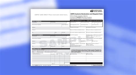 Customs Forms USPS Employee News
