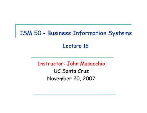 My Structured Query Language Markup Languages Slides Ism 50 Docsity
