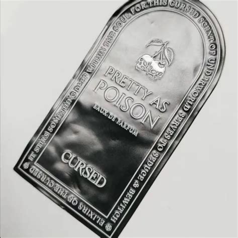 Customized Embossed Metal Label Waterproof Luxury Perfume Stickers
